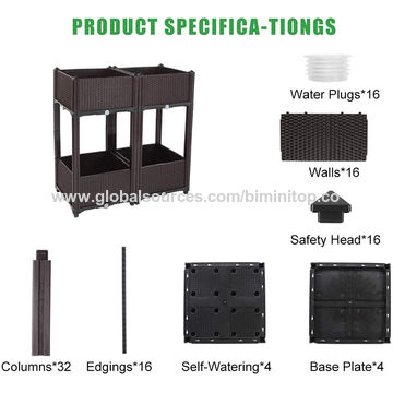 China Planter Box HOMFUL Plastic Garden Box Vegetable Plant Box Plastic ...