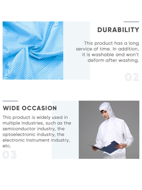 China Clean room Anti-static dust free clothing esd dustproof work ...