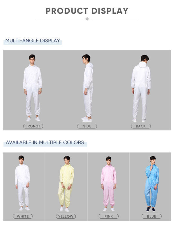 China Clean room Anti-static dust free clothing esd dustproof work ...