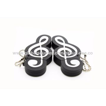 China PVC music note USB flash drive, 8GB 16GB 32GB 64GB with ...