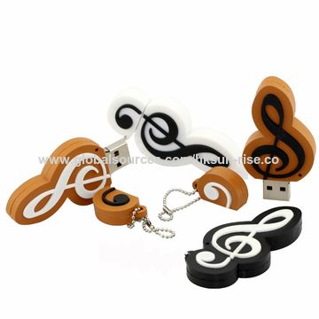China PVC music note USB flash drive, 8GB 16GB 32GB 64GB with ...