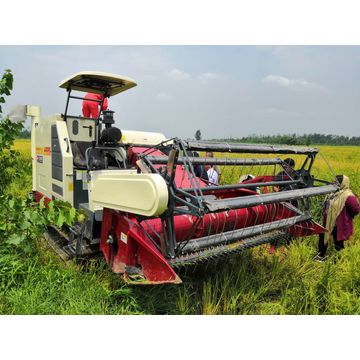 China Combine harvester 4LZ-5.0D with Canopy type and vertical grain ...