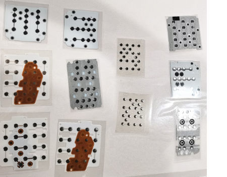 China Customized snap metal domes array tactile dome sheet for panel ...