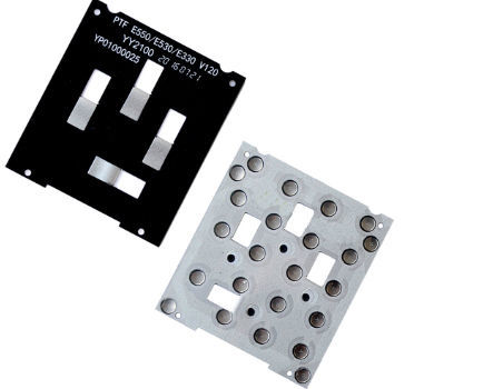 China Customized snap metal domes array tactile dome sheet for panel ...