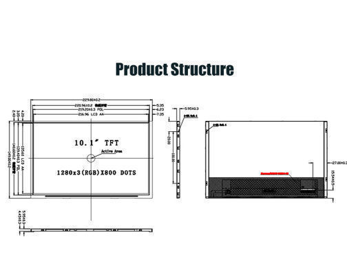 China Kingtech 10.1 inch display IPS 1280x800 wide temperature touch screen lcd panel on Global ...