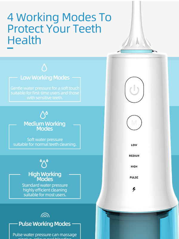 China Portable cordless dental water flosser oral irrigator for tooth ...