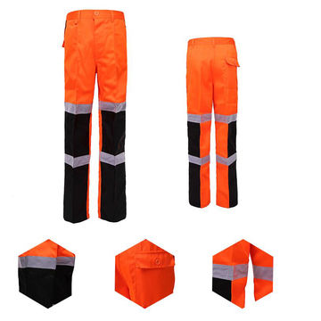 China Work trousers with reflective stripes hi vis work pants on Global ...