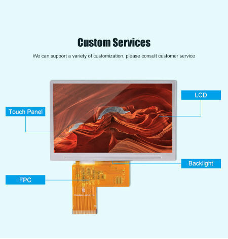 China Kingtech 4.3 inch display rgb interface landscape screen touch ...