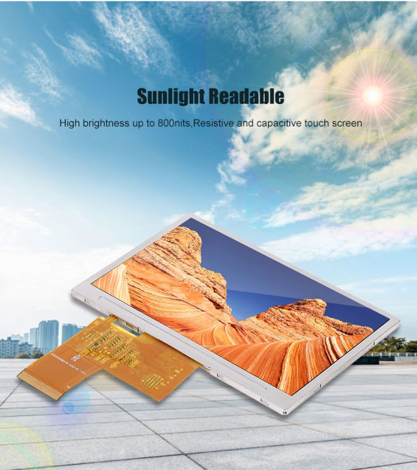 China Kingtech 4.3 inch display rgb interface landscape screen touch ...