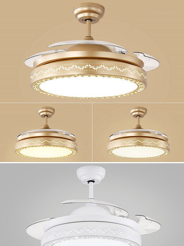 China Energy Saving Ceiling Fan Chandelier Combo Lighting with LED Lamp ...