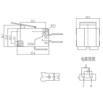 China Sub-miniature snap-action micro switches, up to 5A/10A/16A125 ...