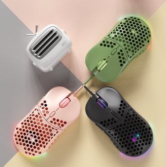 RGB Ultra Light Weight Gaming Mouse With Holes Design Hole Mouse ...