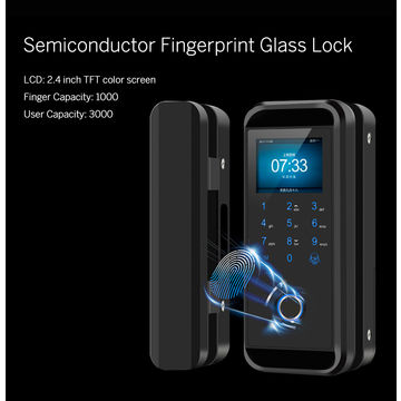 China Glass Door Lock Biometric Fingerprint Rfid Smart Electronic Lock Access Control System on ...