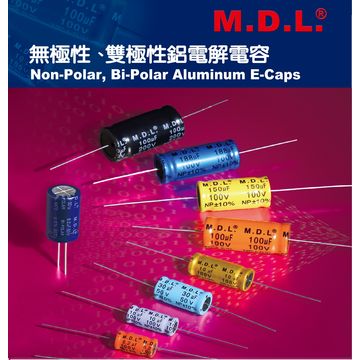 Taiwan M.D.L. 150uF 100V BP(NP)Axial Type Aluminum Electrolytic ...