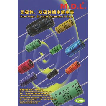 Taiwan M.D.L. 150uF 100V BP(NP)Axial Type Aluminum Electrolytic ...