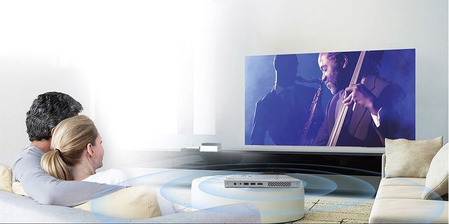 Hotus Windows 10 Smart DLP Projector 1080P Screenless Computer ...