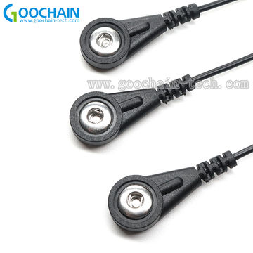 China EKG Snap Cable With Micro USB, 4.0mm 5.0mm ECG Snap Lead Wire on ...