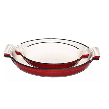 China Custom enamel cast iron fish shaped pan baking pan on Global ...