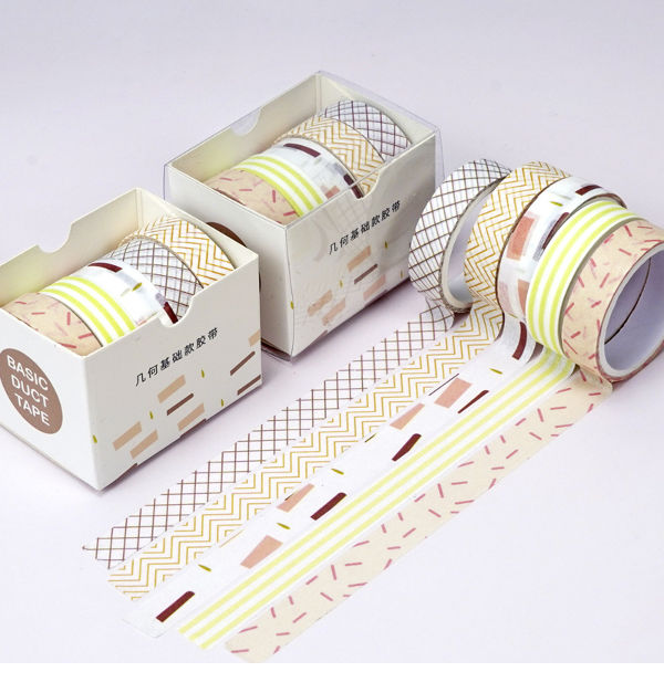 Minimalist Style Geometric Lattice Masking Tape set Paper Stickers ...