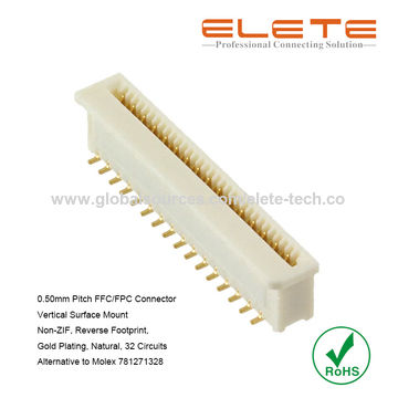China FFC/FPC Board Connector, 0.5mm pitch SMT Bottom Contact, 30 circuits, replace HRS FH34SRJ ...