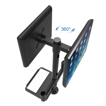 China Dual screen stand multipurpose countertop monitor stand pos ...