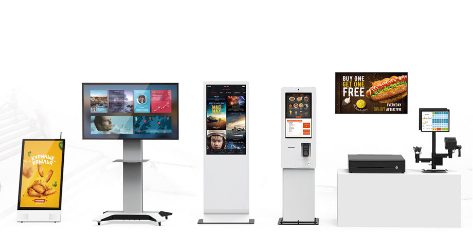 China Dual screen stand multipurpose countertop monitor stand pos ...