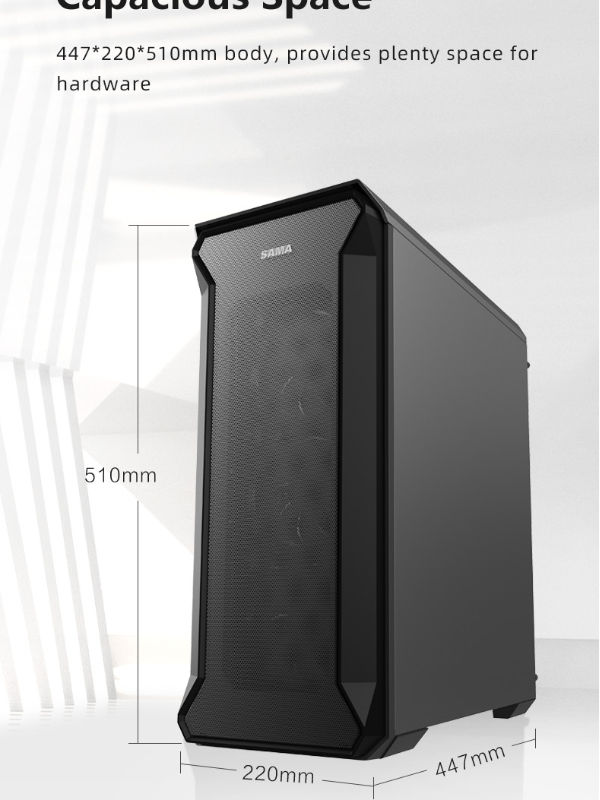 China SAMA Full metal mesh gaming pc case on Global Sources,gaming case ...