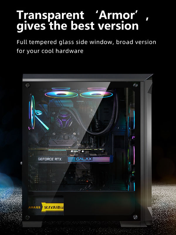 China SAMA Full metal mesh gaming pc case on Global Sources,gaming case ...