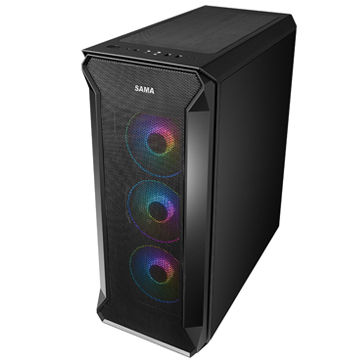 China SAMA Full metal mesh gaming pc case on Global Sources,gaming case ...