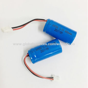 China 18350 lithium ion battery pack 2S1P 7.4V 850mAh on Global Sources ...