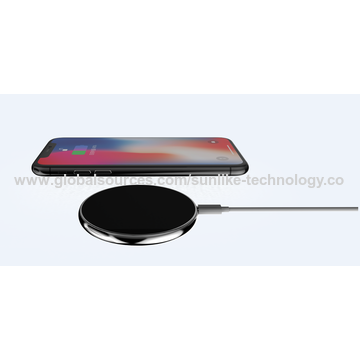 China Aluminum shell & glass surface wireless charging pad, Max.15W on ...