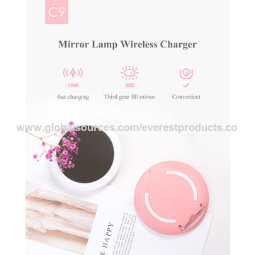 China Mirror Lamp Wireless Charger, Multi-Function Cosmetic Mirror with ...