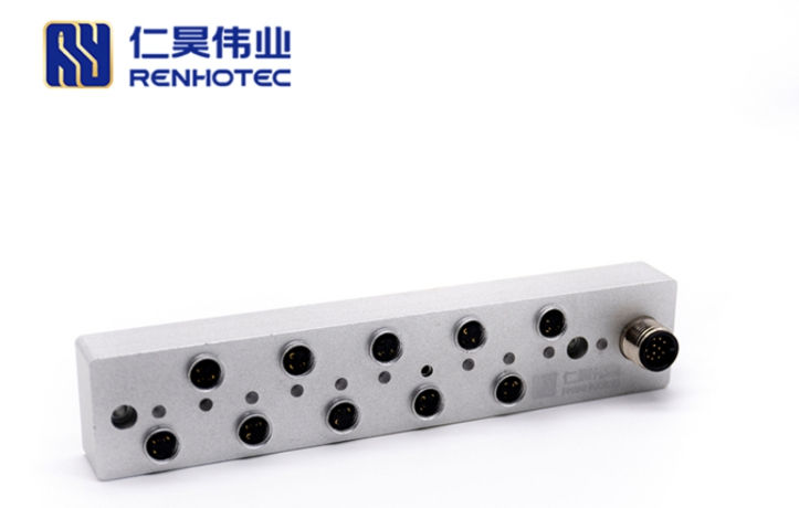 China M8 Distribution Box 10 Port 3Pin Female M8 Power Distribution on ...