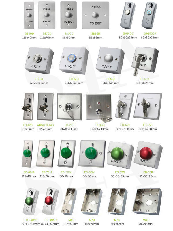 China Key door release switch with metal back box exit switch for ...