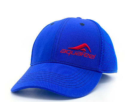 China Logo 3D Embroidery Royal Blue Elastic Mesh Back Flex Fitted ...