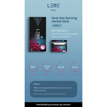 China Healthcare LEME Mint Flavor Heat Not Burn E-Cigarette Stick ...