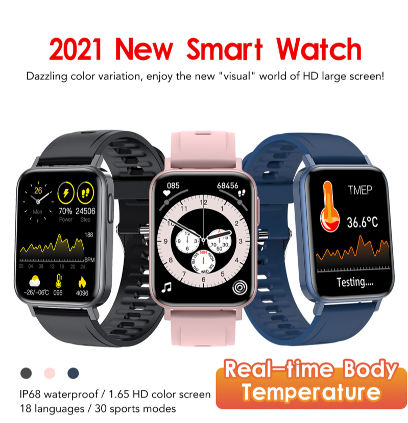 1.65 inch T10pro smart watch body temperature heart rate blood pressure ...