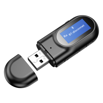 China USB audio receiver transmitter 2 in 1 hands free call with screen ...