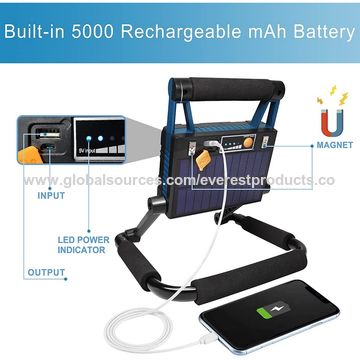 China Portable Soar Charging LED work light with magnet base,power bank ...