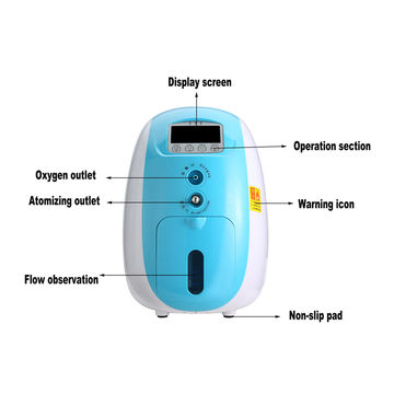 China Mini Portable 1L Oxygenerator with battery for travel used in ...