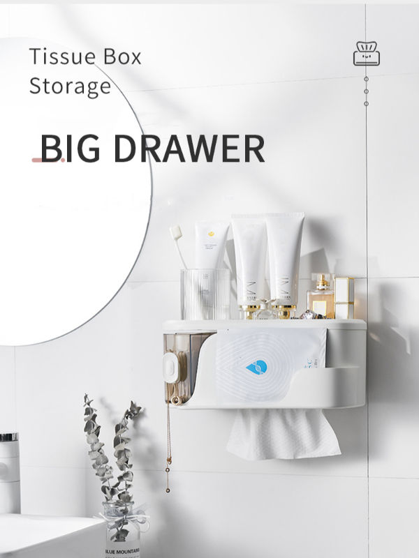 China Punch-free Multifunctional Wall Mounted Organizer Storage Toilet ...