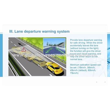 China Advanced Driver Assistance System, ADAS, GPS vehicle track recording, FCW, PCW, LDW, HMW ...