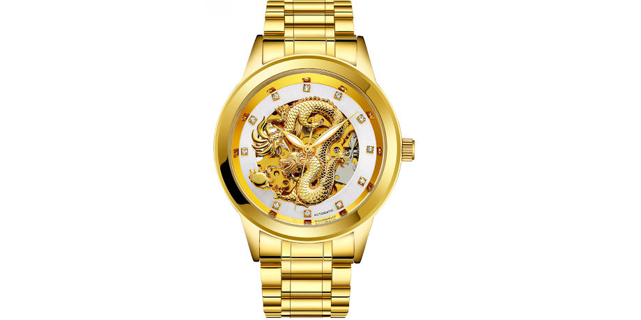 China OEM Hot Sell Gold Automatic Watch Waterprrof Steel Men on Global ...