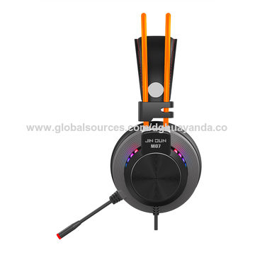 China JINDUN M07 7 color rgb led light gaming headsets ,matel shell ...