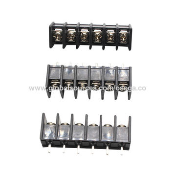 China Dual row 2 3 4 position screw mounting distribution barrier strip ...