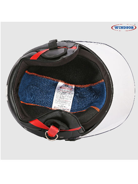 India Windsor Lovely Open Face Wrinkle Helmet With Clear Visor ...