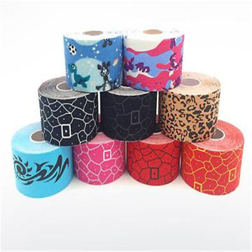China Custom printed sports tape elastic muscle pre cut kinesiology ...