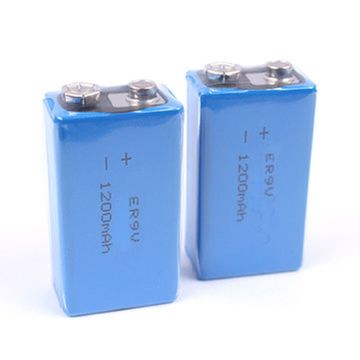 China ER9V Lithium Primary Battery Pack LiSOCL2 9V 1200mAh on Global ...