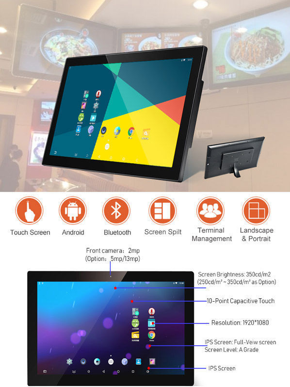 China 15.6 inch media lcd advertising player android wall mounted ...