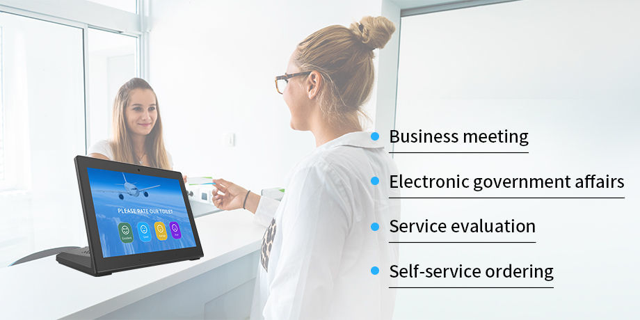 China Reception Desks tablet android advertising machine desktop tablet ...